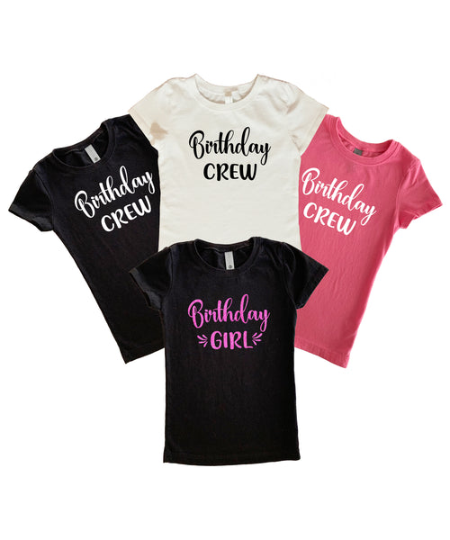 Birthday Crew Shirts for Girls, Birthday Party Group Shirts, Girls Mat ...