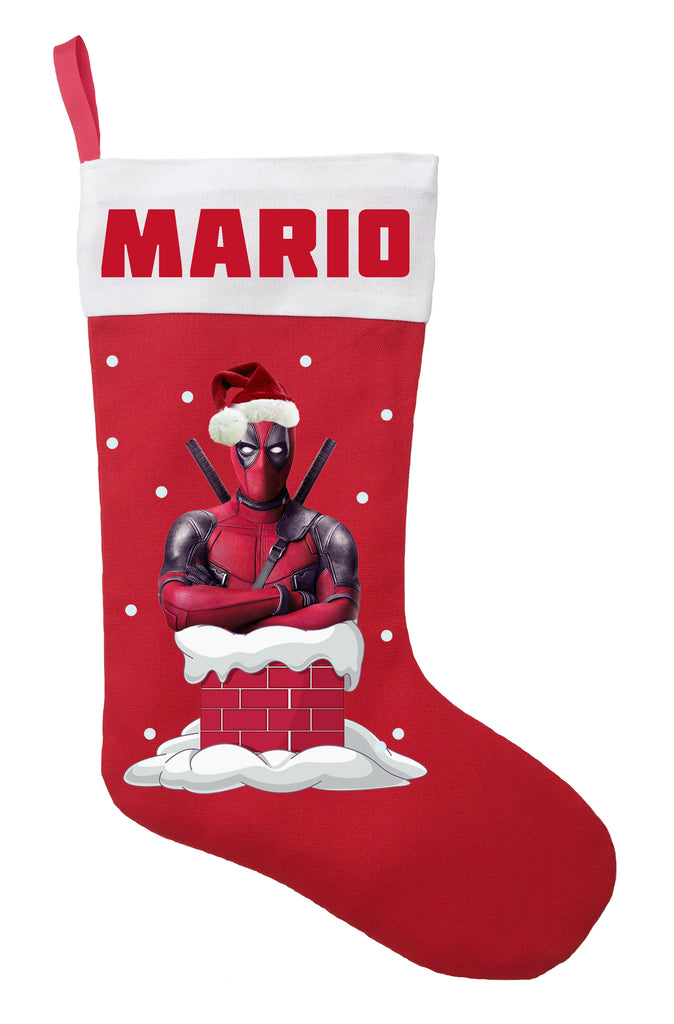 Deadpool Christmas Stocking - Personalized and Hand Made Deadpool Chri ...