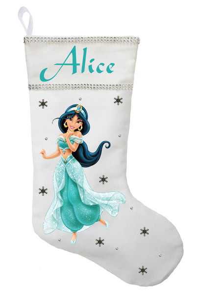Princess Jasmine Christmas Stocking, Princess Jasmine Stocking, Person ...