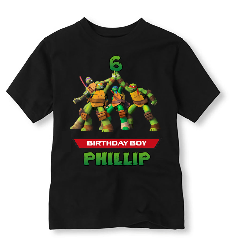 Teenage Mutant Ninja Turtles Birthday Shirt, Personalized Ninja Turtle ...