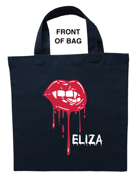 Vampire Trick or Treat Bag, Personalized Vampire Trick or Treat Bag, C ...